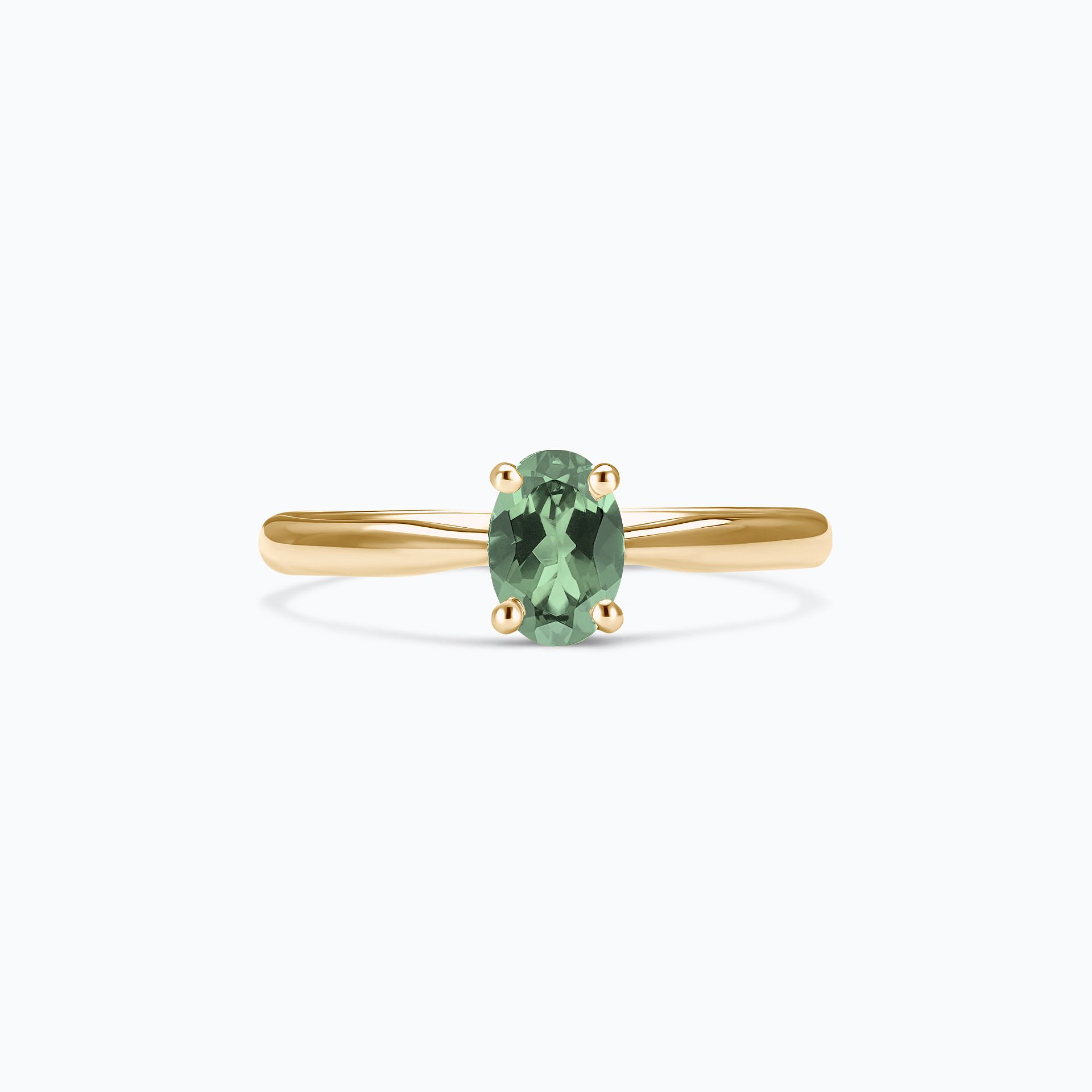 Solitaire Luna Ovale Saphir Vert