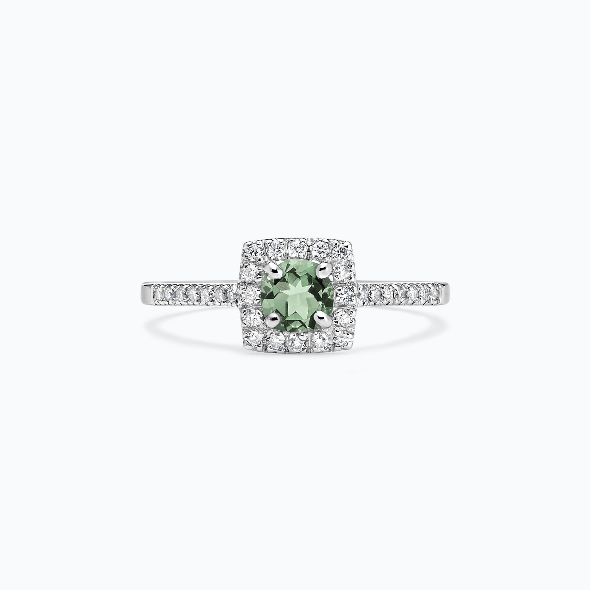 Solitaire Pavé Skye Saphir Vert